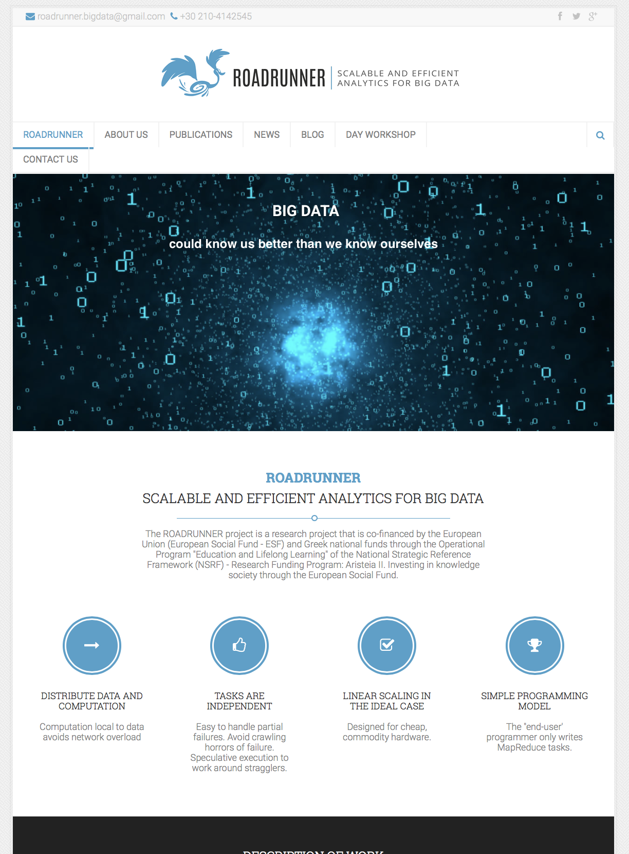 ROADRUNNER – Scalable and Efficient Analytics for Big Data - DataStories